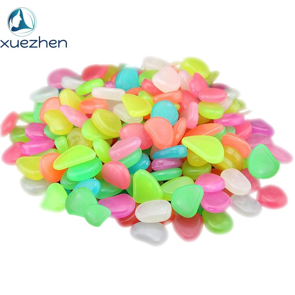 50 Pcs Fluorescent Pebble Stones Luminous Garden Walkway Flower Bed ...