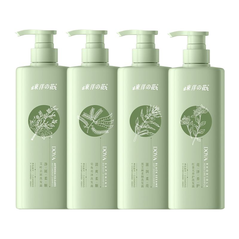 Oriental Flower shampoo Rhodiola Black sesame Saponin Mugwort Anti ...