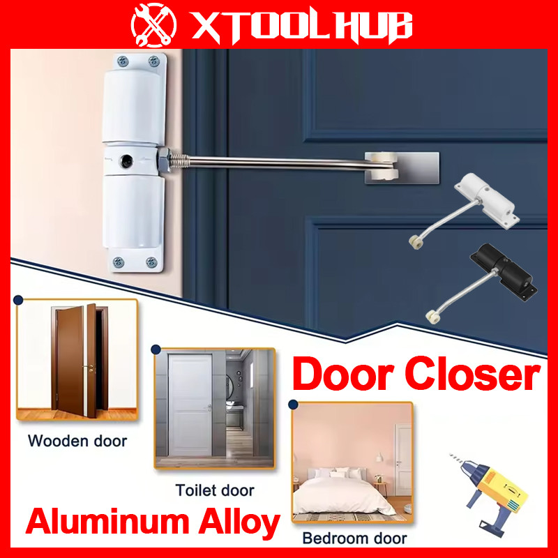 Spring Door Closer Automatic Aluminum Alloy Heavy Duty Penutup Pintu ...