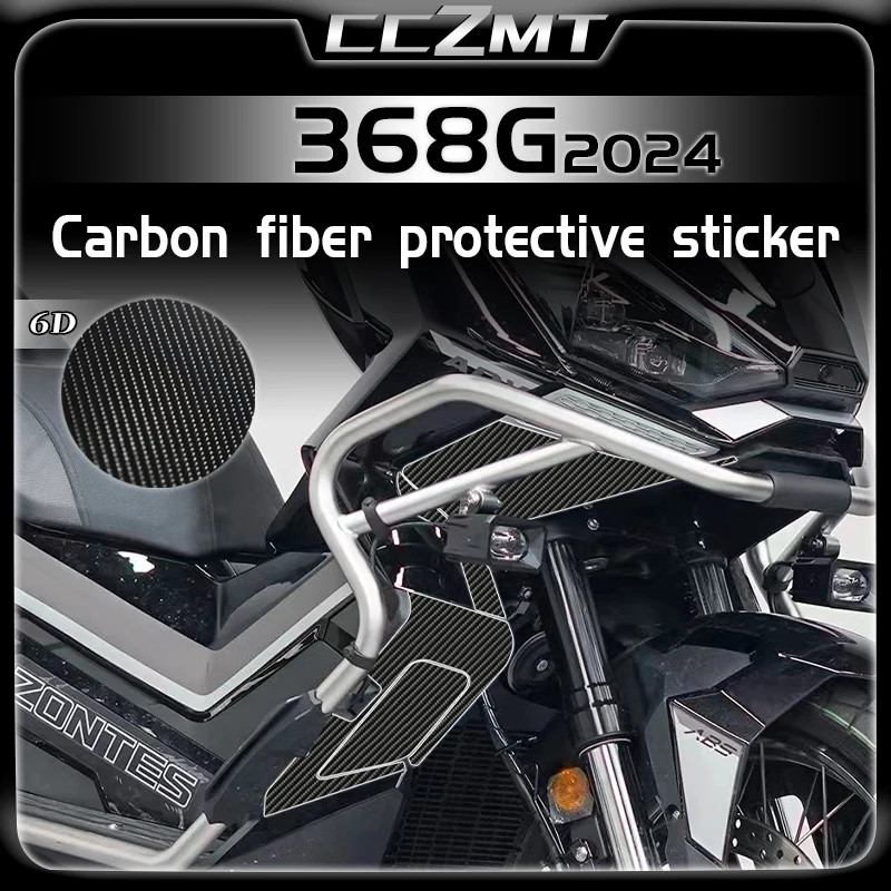 For ZONTES ZT368G 368 G 368g 2024 6D carbon fiber fuel tank sticker ...