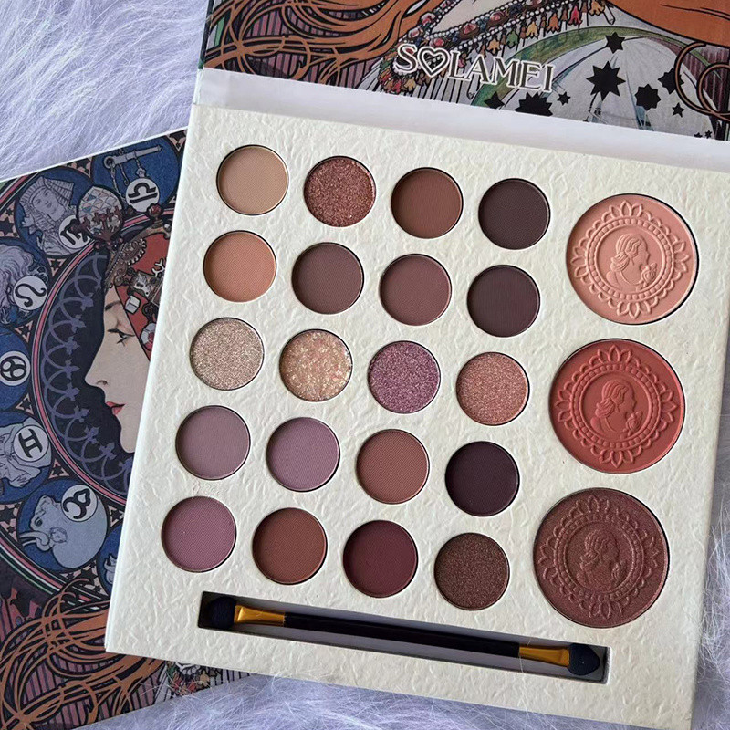 Embossed Eyeshadow Palette Blush High Gloss Contouring Palette All-in ...