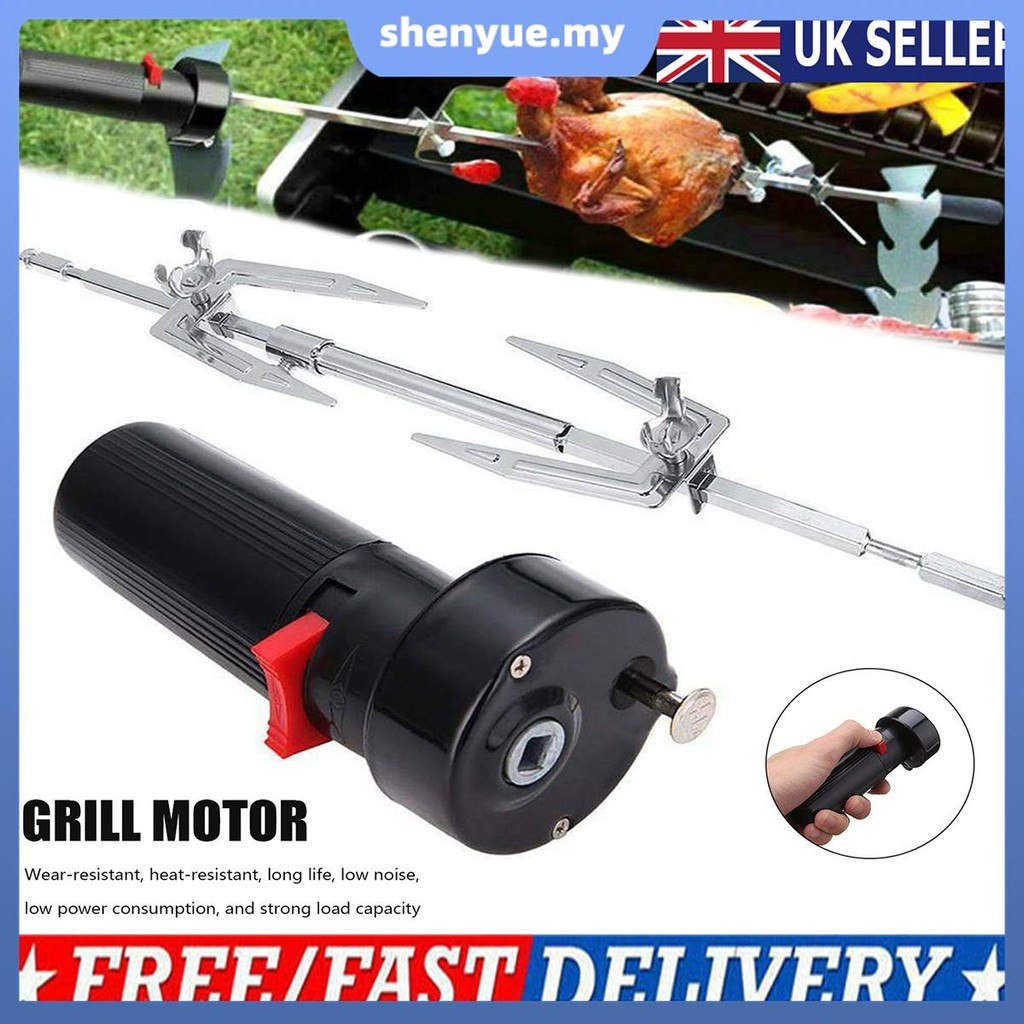 BBQ Rotator Motor or Rotary Fork Set Electric BBQ Rotisserie Grill Rod ...