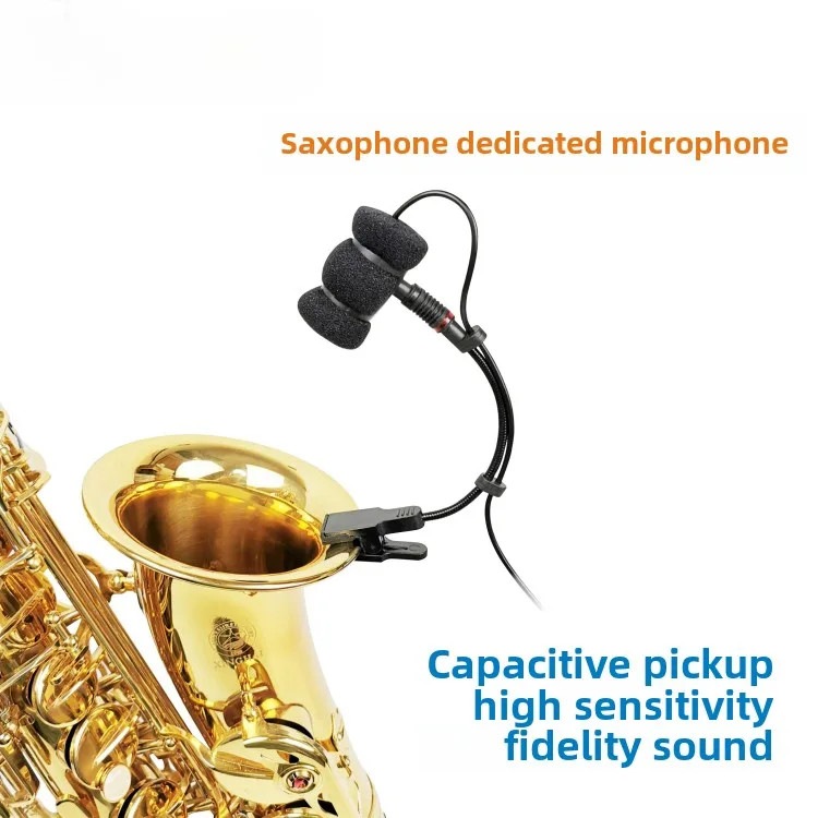 Saxophone microphone, wired microphone to connect body pack transmitter ...