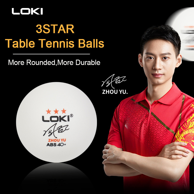 Original LOKI 3Star Table Tennis Balls 40+MM ABS Material Ping Pong ...