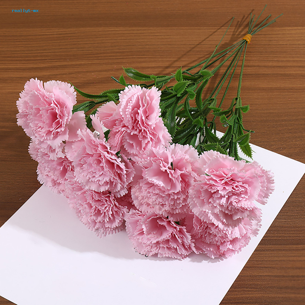 Artificial Carnation Branch Artificial Carnation Set Realistic Silk ...
