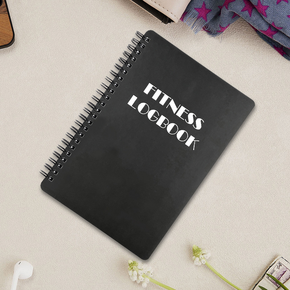 Fitness Logbook A5 Gym Exercise Notebook Coiled Fitness Punch Book for ...