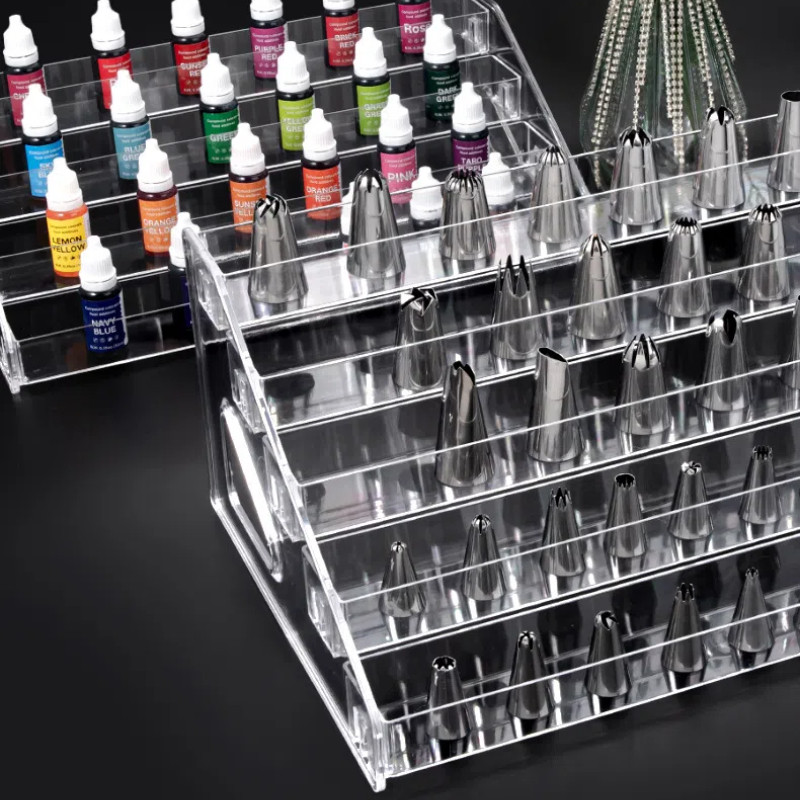 Transparent Acrylic Piping Tips Display Rack - Home Organizing Storage ...