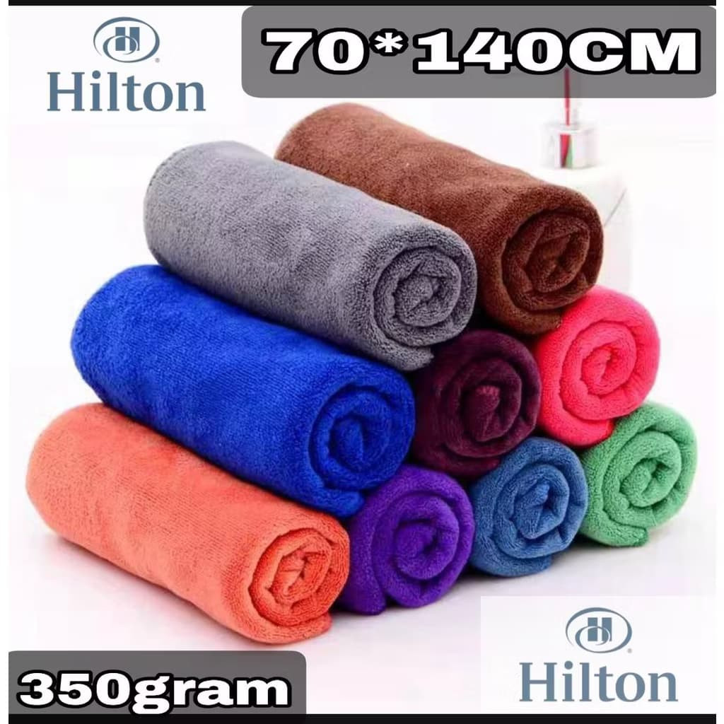 Tuala Mikro Fiber Hilton 2 Saiz Lembut, Menyerap Cepat, Tahan Lama ...