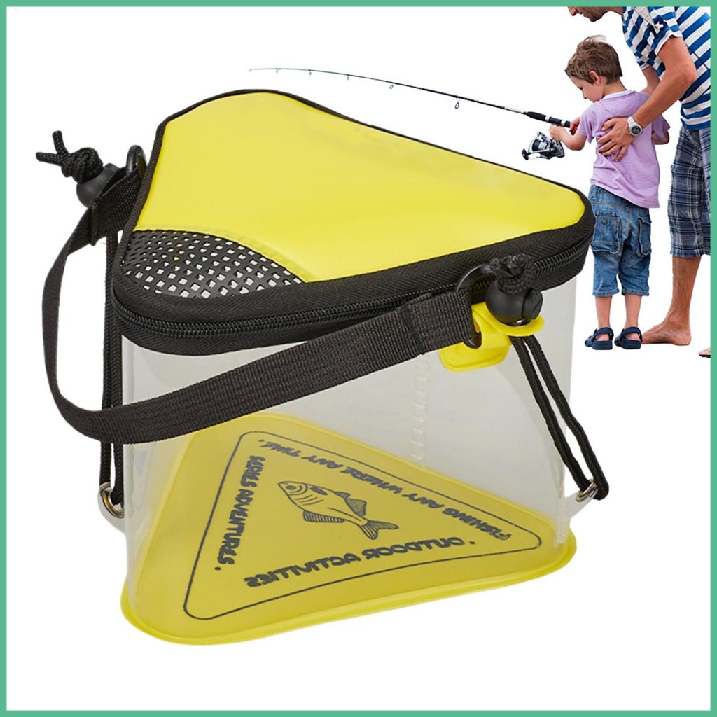 Bucket Folding Live Fish Storage Bucket with Aeration Hole Portable ...