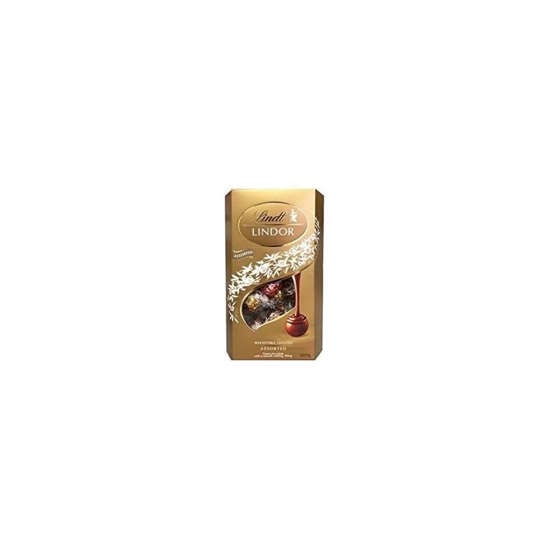 Lindt LINDT LINDOR Assortment Gold, 4 individual packets, 600g (x 1 ...