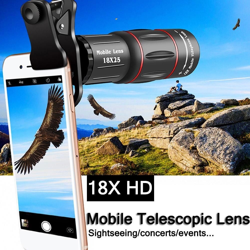 APEXEL Universal 18x25 Monocular Zoom HD Optical Cell Phone Lens ...