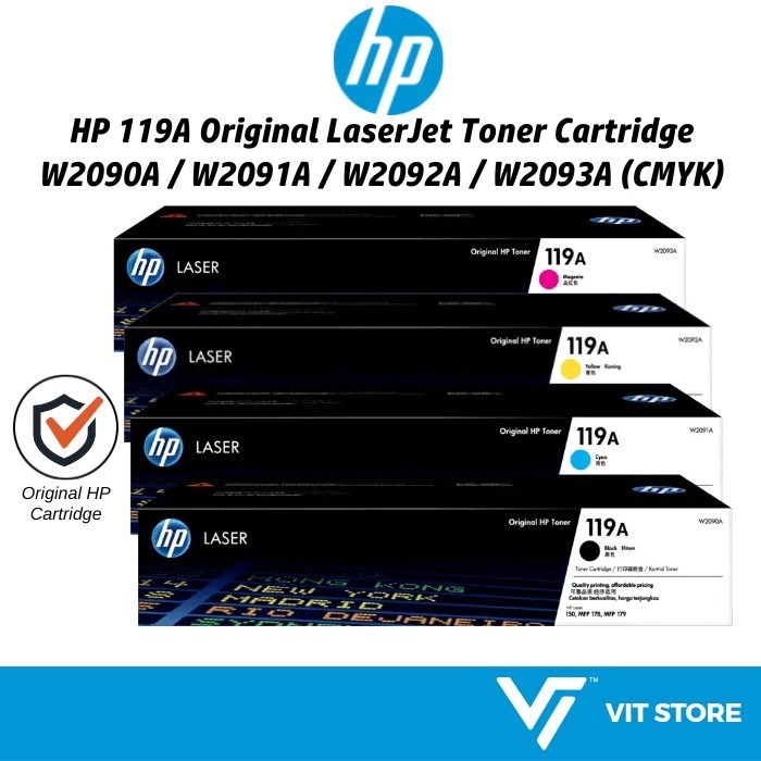 [Asal] HP 119A W2090A / W2091A / W2092A / W2093A Laser Pencetak Printer ...