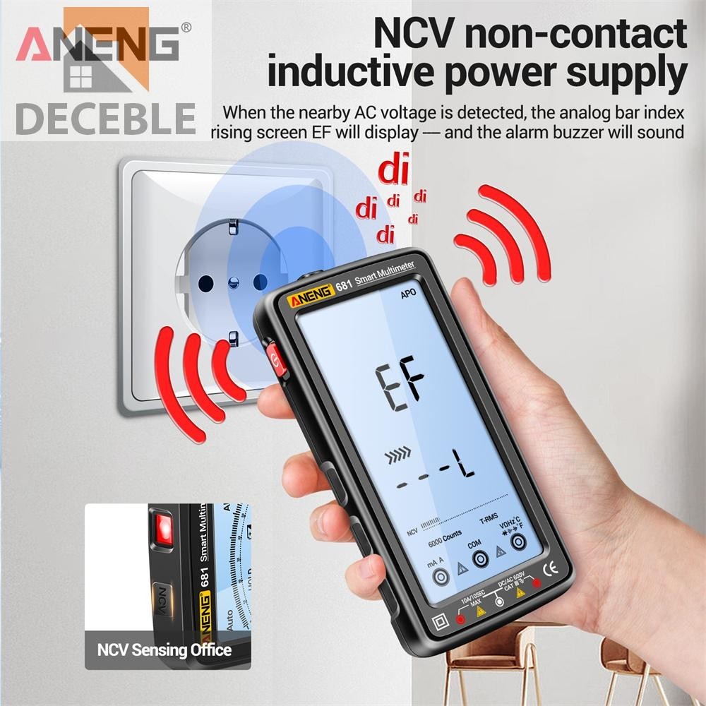 [Deceble.my] Smart Anti-burn Rechargeable Multimeter True RMS Multimetr ...