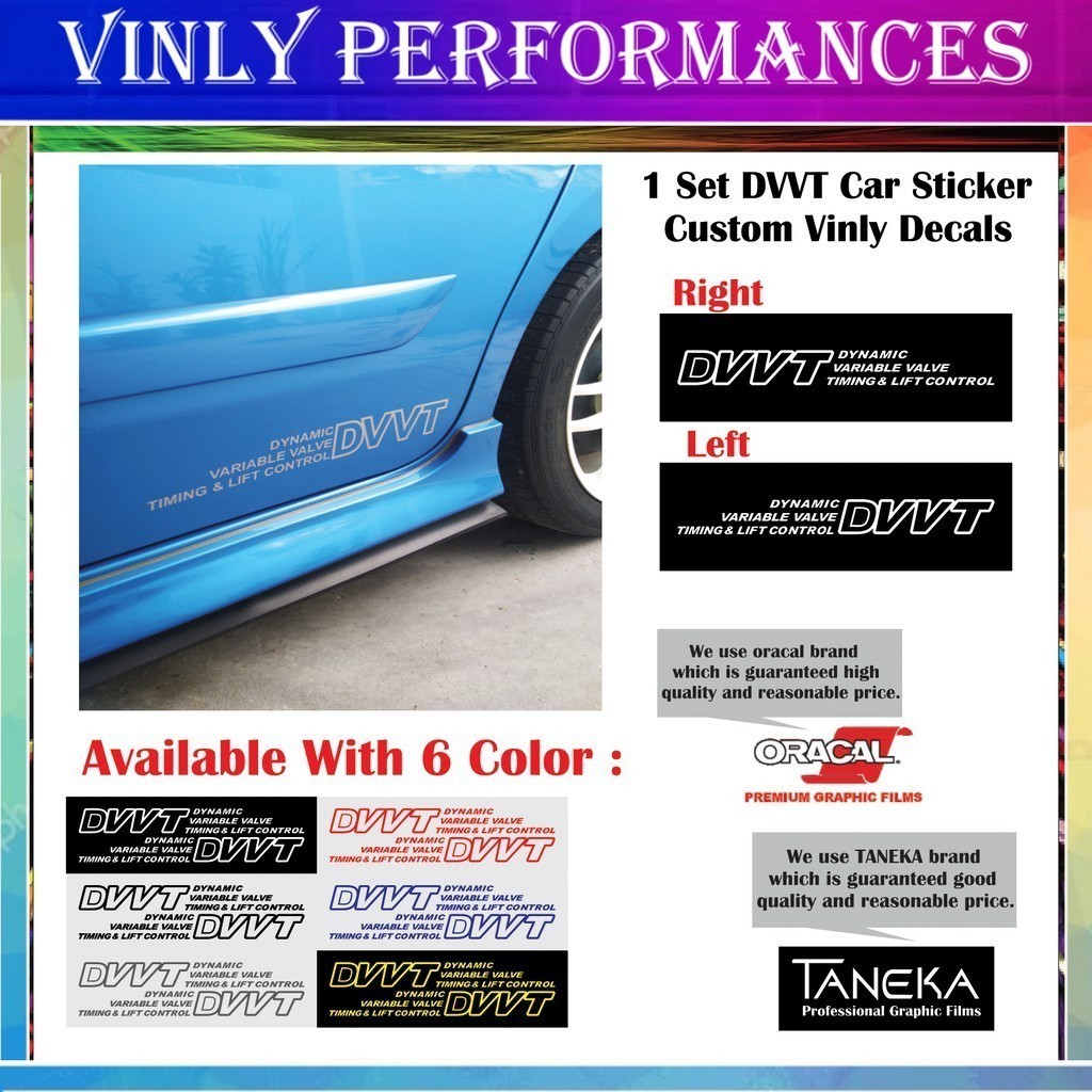 1Set DVVT Car Sticker Custom Vinly Decals | Shopee Malaysia