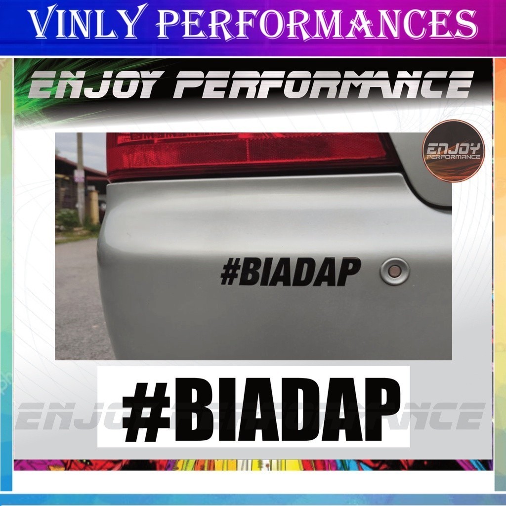 (1pcs) #BIADAP Font Design Sticker Cutting Vinly Decals | Shopee Malaysia