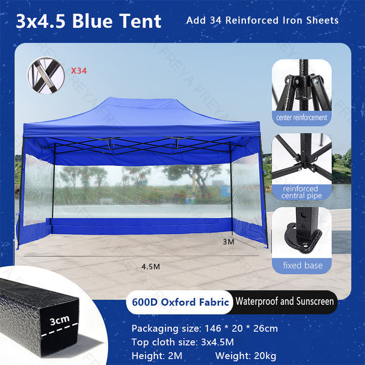 Kanopi 10x10 Heavy Duty Canopy Tent with Side Wall Khemah Niaga Night ...