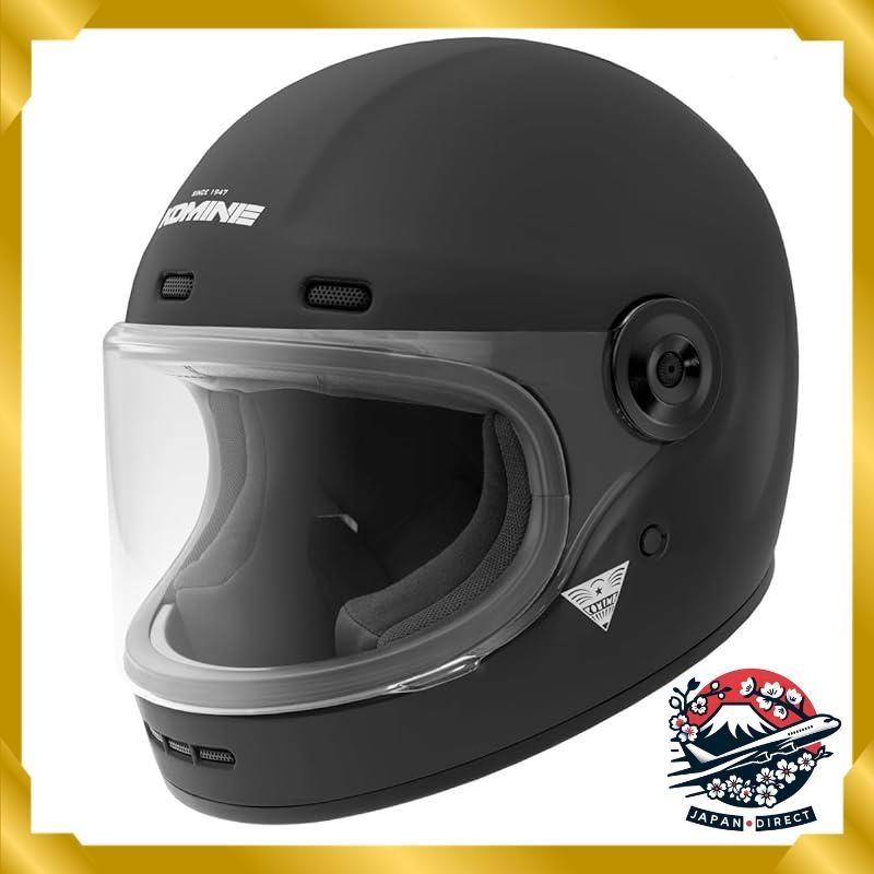 Komine (KOMINE) Bike HK-190 Neo Retro Full Face Helmet Mat Black L | Shopee Malaysia