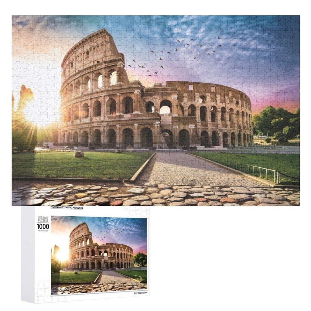 Sun Drenched Colosseum Color Puzzle (500 Piece Jigsaw Puzzle) - Glare ...