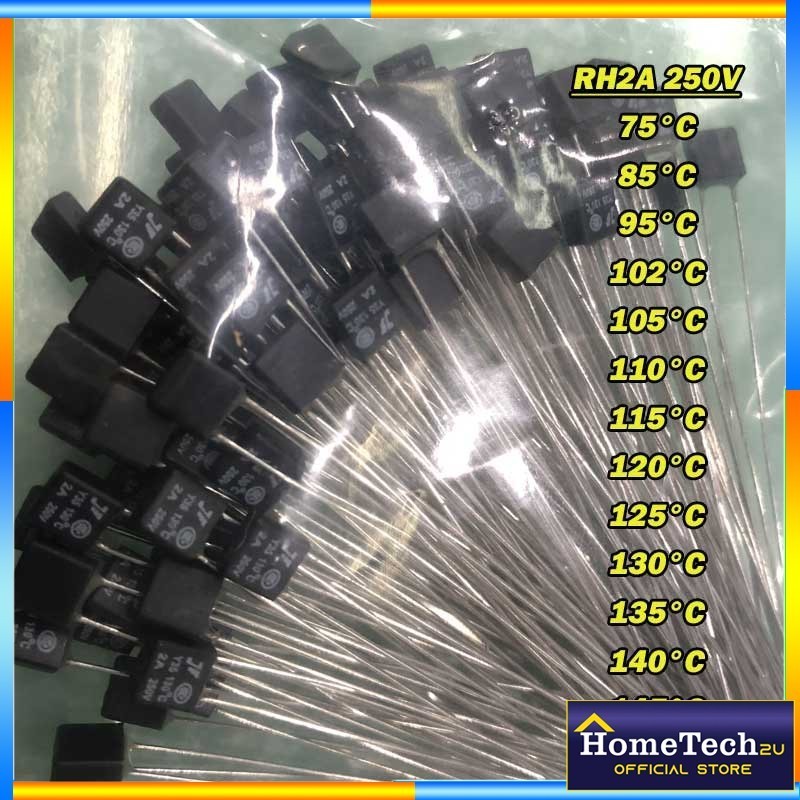 Thermal Fuse RH 2A RH2A 250V Temperature Fan Motor 135℃ 145℃ Celsius ...