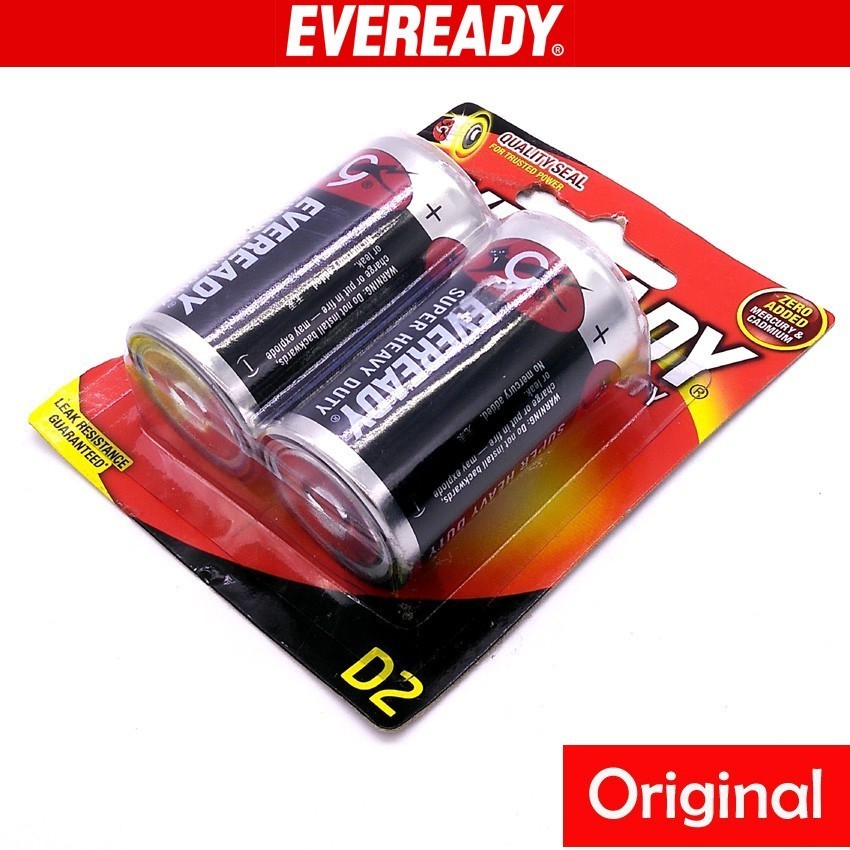 Official Eveready Super Heavy Duty R20 1.5v 2Pack D Size Battery | Shopee Malaysia
