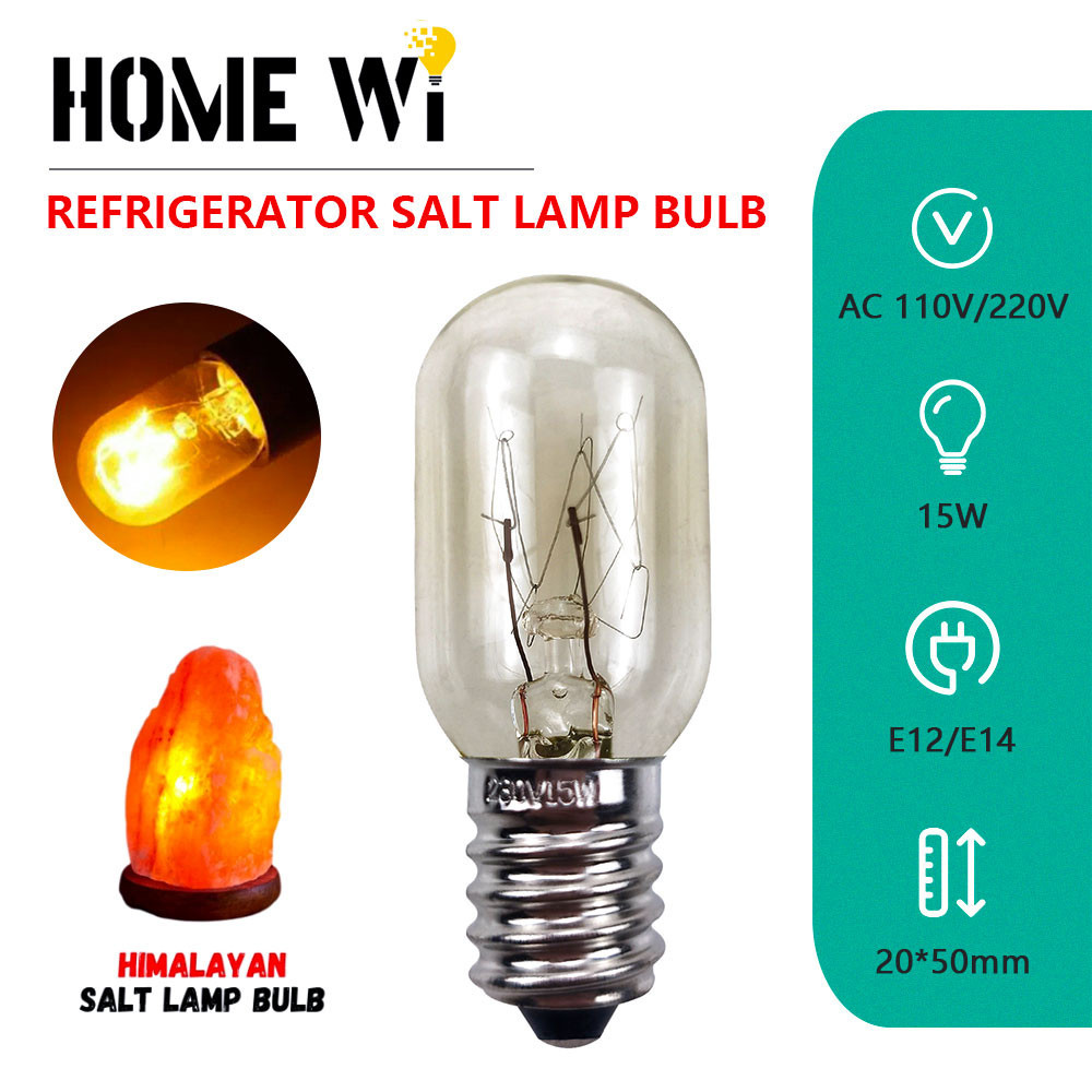 110V 220V Refrigerator Bulb E12 | E14 15W Warm Light Himalayan Salt ...