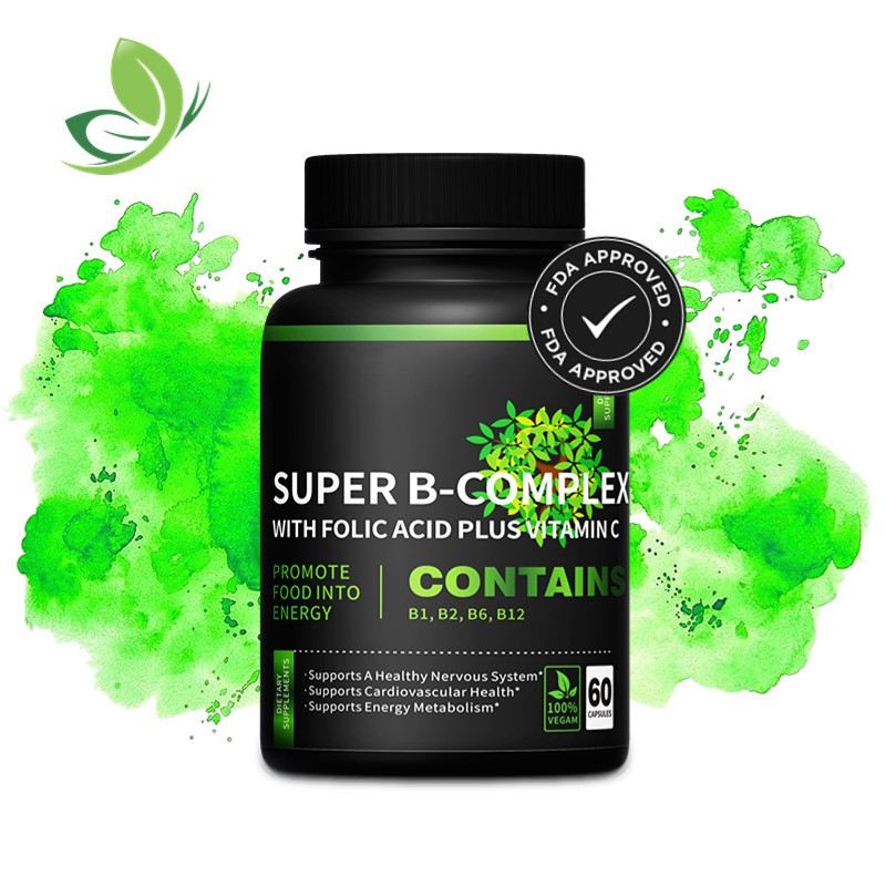Vitamin B Complex, with Vitamin C and Folate, Including B12, B1, B2, B6 ...