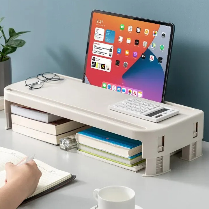 Adjustable Monitor Stand Riser Computer Stand Desk Organizer Extender ...