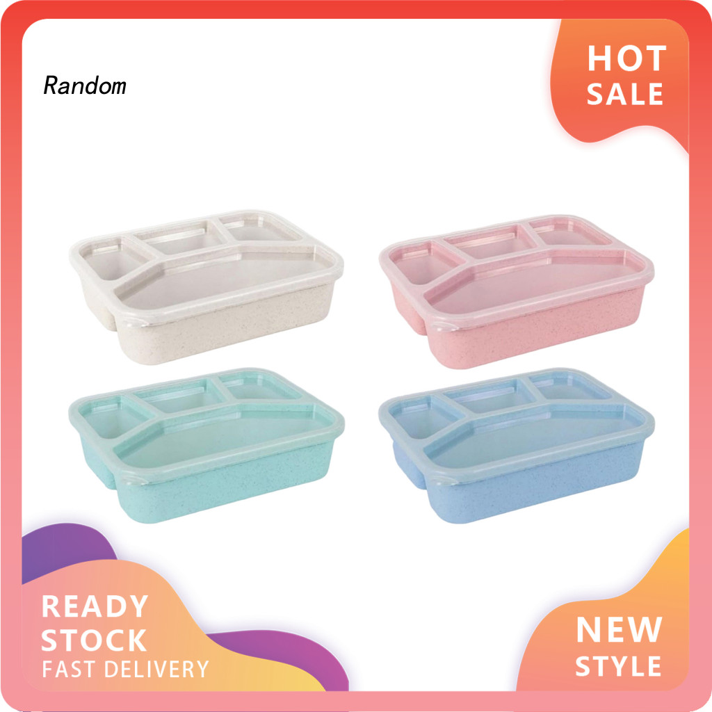 RAN Reusable Lunch Box 4-compartments Lunch Containers 4-compartment ...