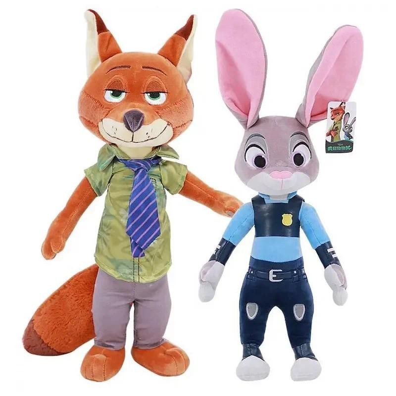 40cm Zootopia Cute Nick Wilde and Judy Hopps Plush Stuffed Model Doll ...