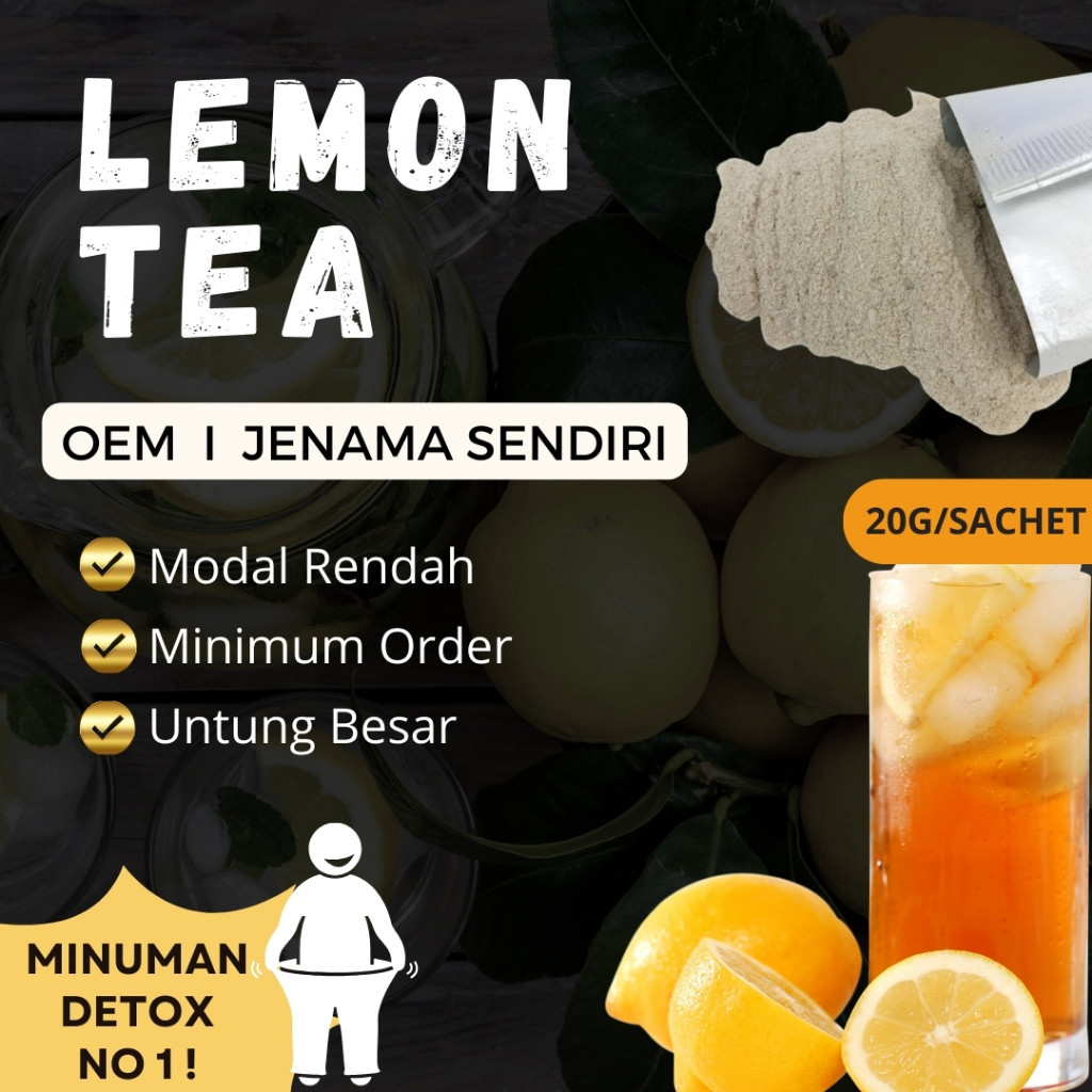 [JELITAEMAS OEM]25G/SACHET DETOX LEMON TEA JENAMA SENDIRI LULUS KKM ...