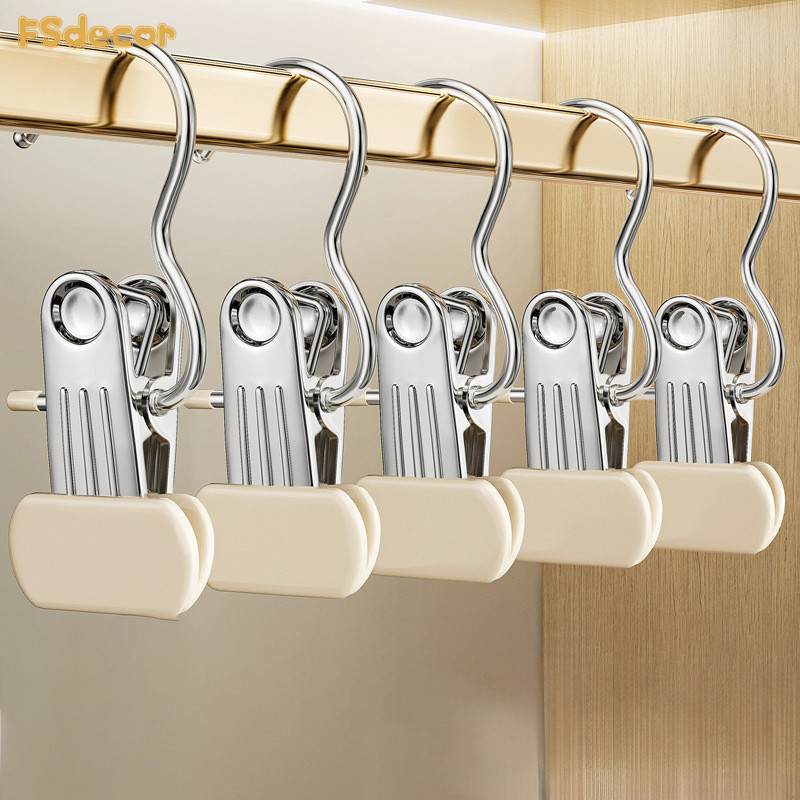 Multifunctional 3-character Clip Single Hook Wardrobe Storage Pants ...