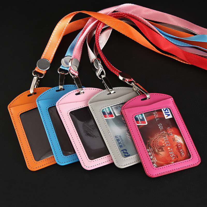 Genuine Genuine Leather Work Permit Card Holder Cowhide Card Holder ...