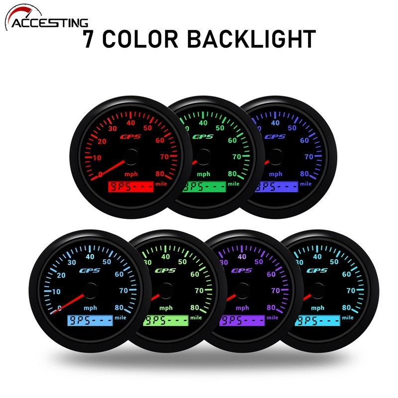 240mm 5 Pack 0~120 Kmh 85 Mm Boat Car Gps Speedometer Waterproof Car ...