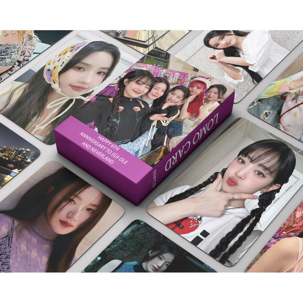 55pcs (G)I-DLE Lomo Cards 6th Anniversary Yuqi Freak 2nd Full Album ...