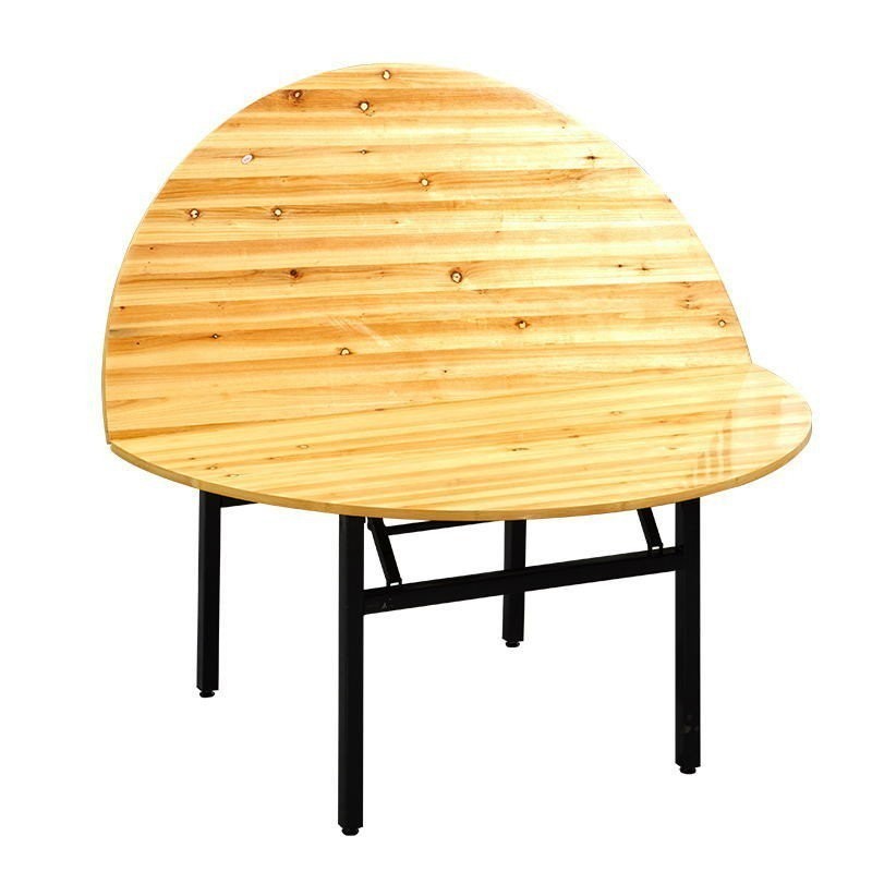 Hotel Foldable Banquet Hall Round Dining Table Household Solid Wood ...