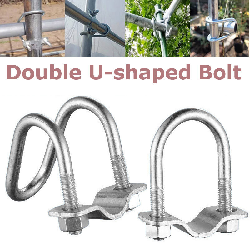 Double U-shaped Bolt Durable Screw Cross Special-shaped Pipe Buckle U ...