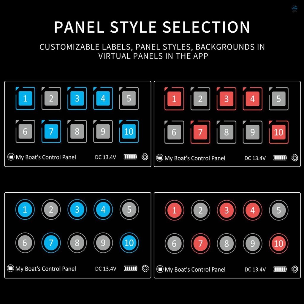 Car Universal 10P Membrane Control Switch Panel with Backlight Module ...