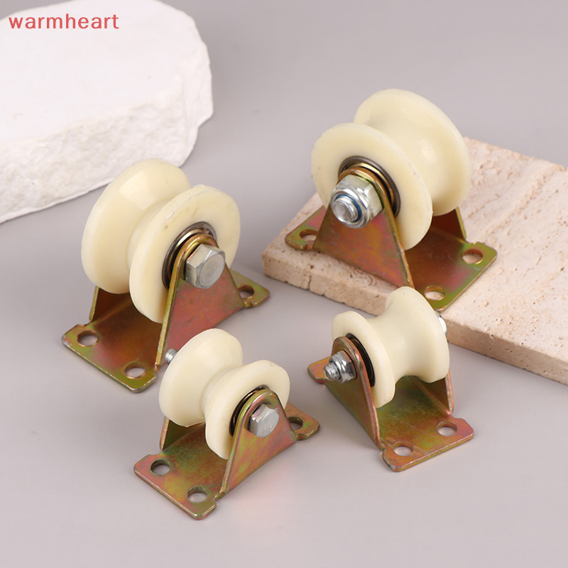 (warmheart) Nylon Grooved Roller Track Pulley V / U Nylon With Stand ...