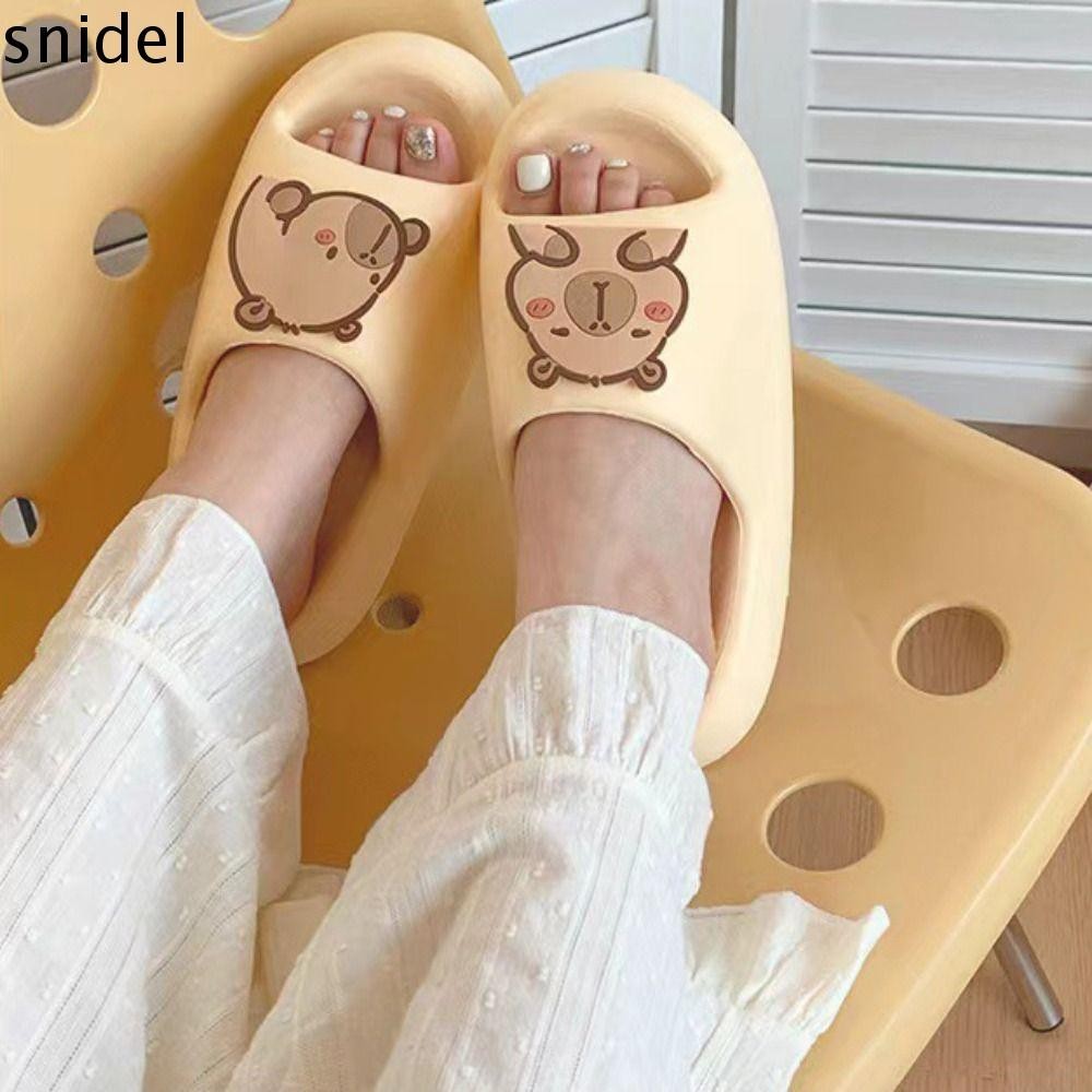 SNIDEL Cute Capybara Slippers, Non-Slip Cartoon Capibara Pillow Slides ...
