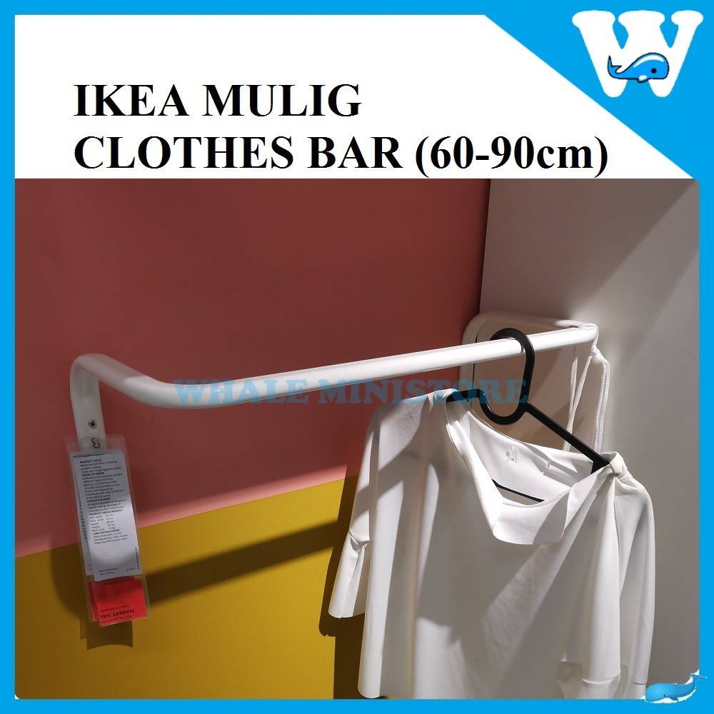 IKEA FLOATING STEEL CLOTHES BAR / HANGING CLOTH RACK / RAK GANTUNG BAJU ...