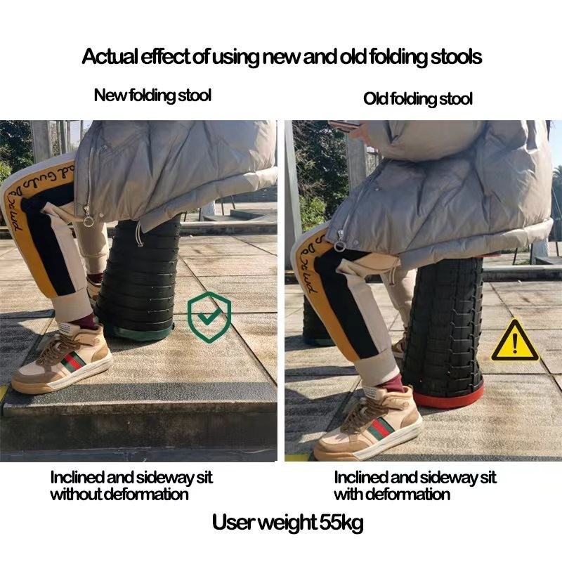 MoveEase Portable Foldable Telescopic Stool with Latest Design Light ...