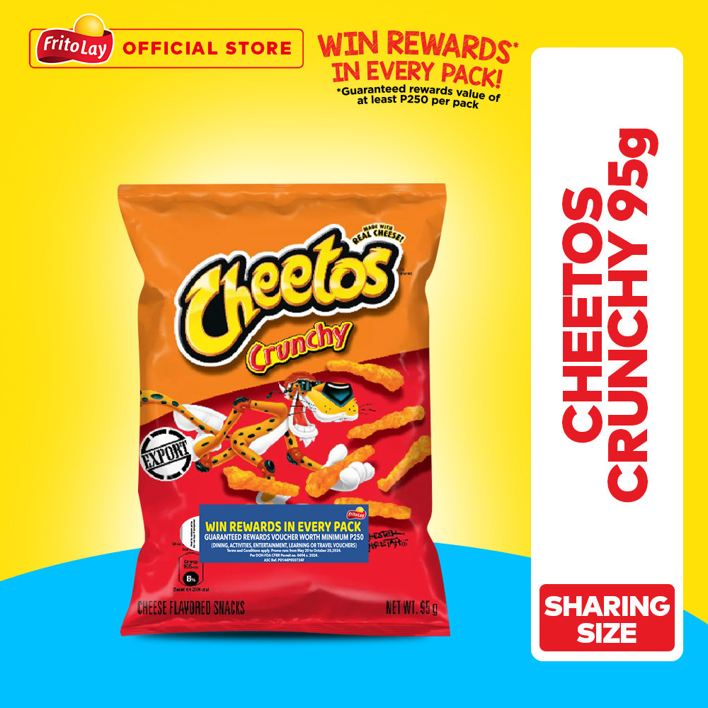 SURE WIN REWARDS Cheetos Crunchy Cheese Flavoured Snack 95g | Shopee ...