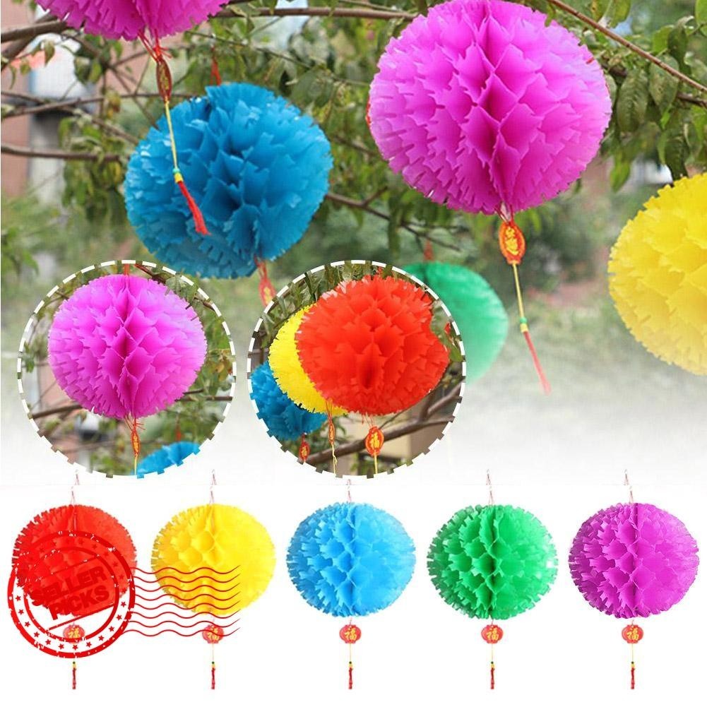 Colorful Prickly Ball Paper Lanterns Plastic Decorations For 22cm ...