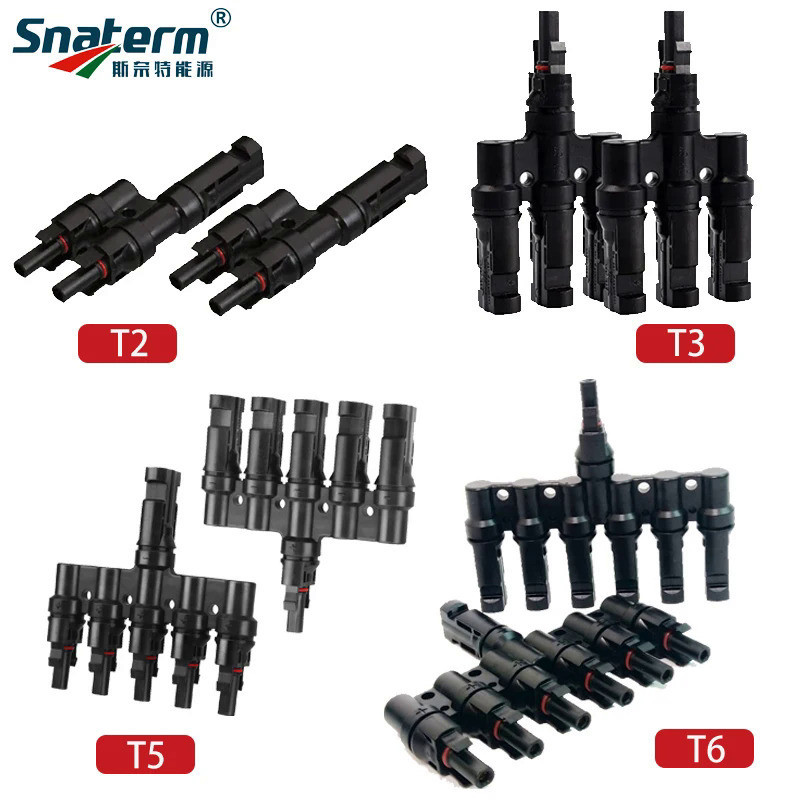2T 3T 4T 5T 6T Branch Solar connectors Multi T Branch solar Connector ...
