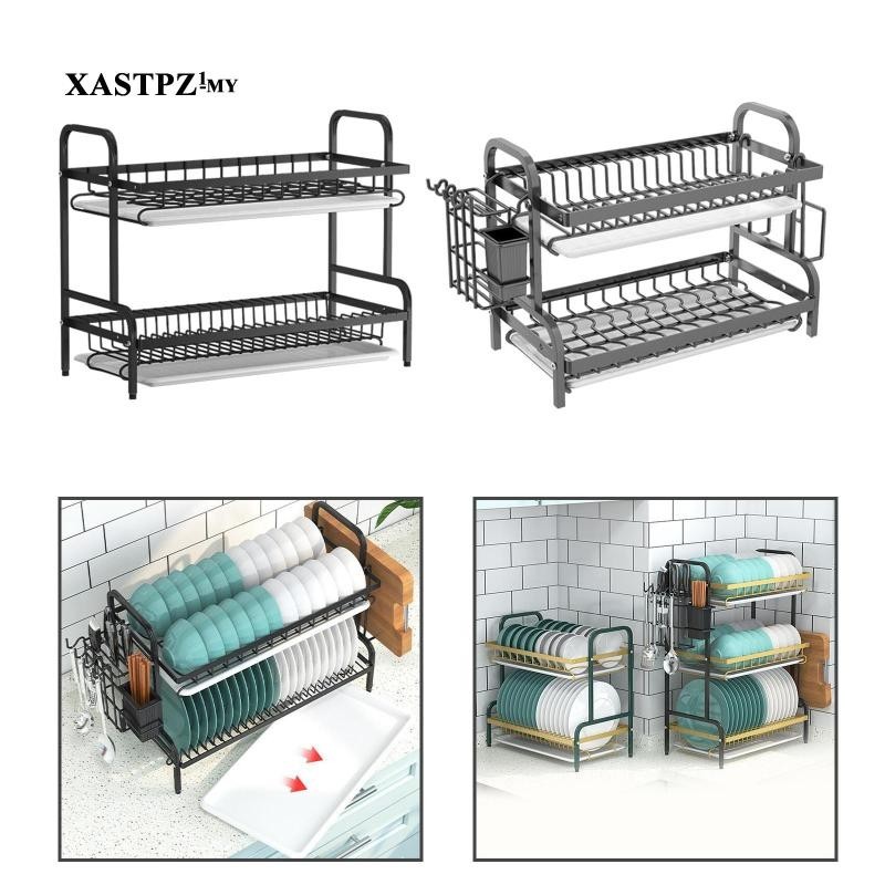 [ Dish Drainer Gadget with Drainboard Kitchen Counter Dish Rack for ...