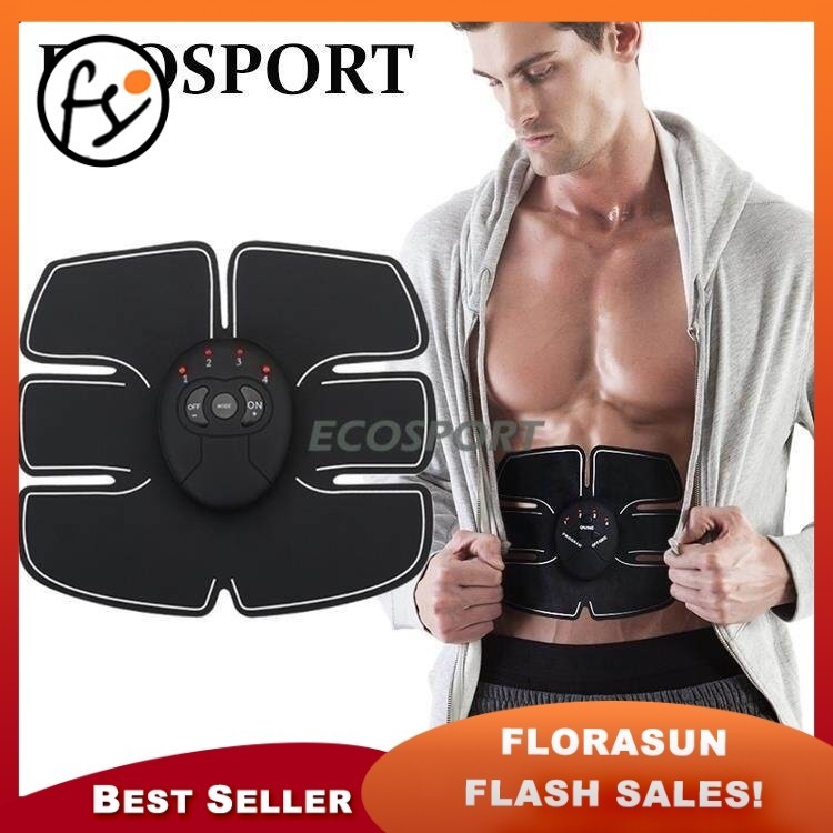 Six Pad Mobile-Gym EMS Abdominal Muscle Fitness Training Gear for Sculpted Slim Tummy & 6 Pack ...
