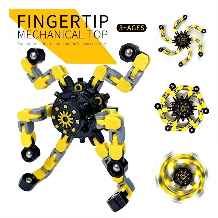 Mechanical Fingertip Toys for Kids DIY Transform Robot Stress Relief ...