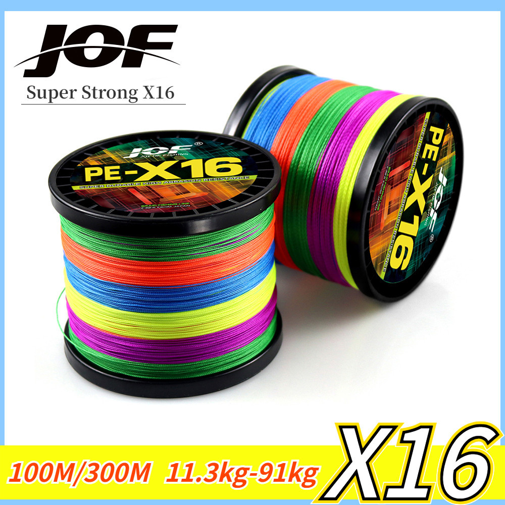 JOF X16 Carp Fishing Line 16 Strands PE Braided Fishing Line 100M 300M Super Strong ...