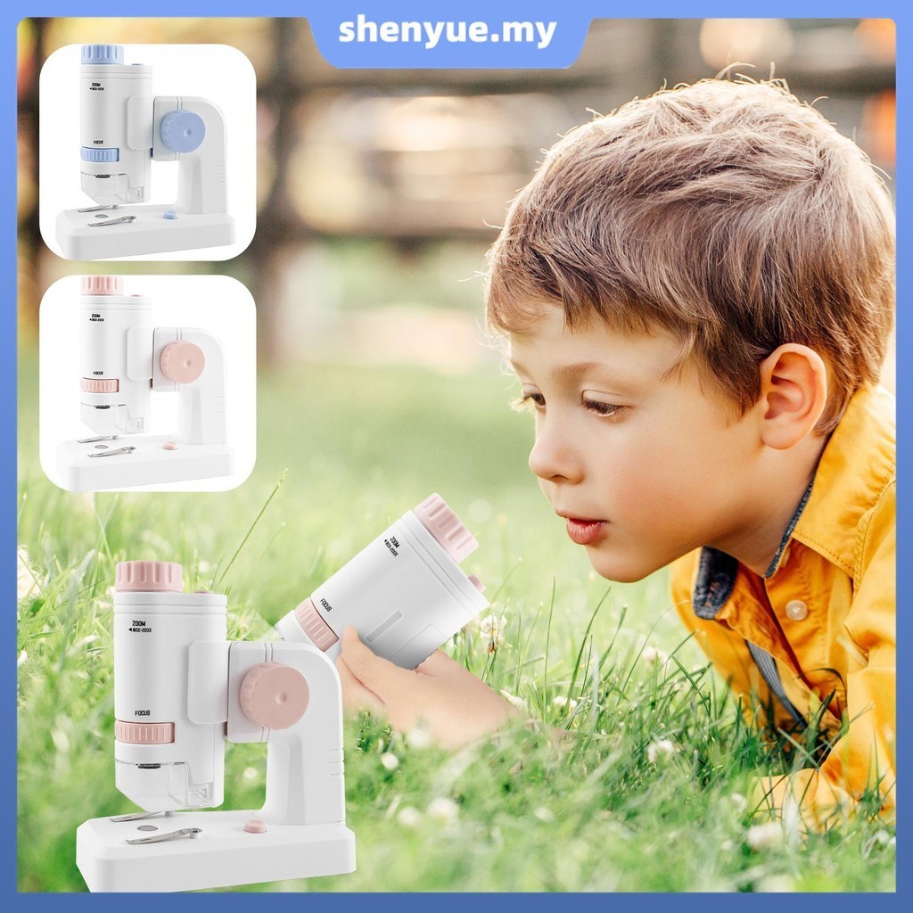 Mini Portable Microscope Battery Operated Kids Microscope with LED ...