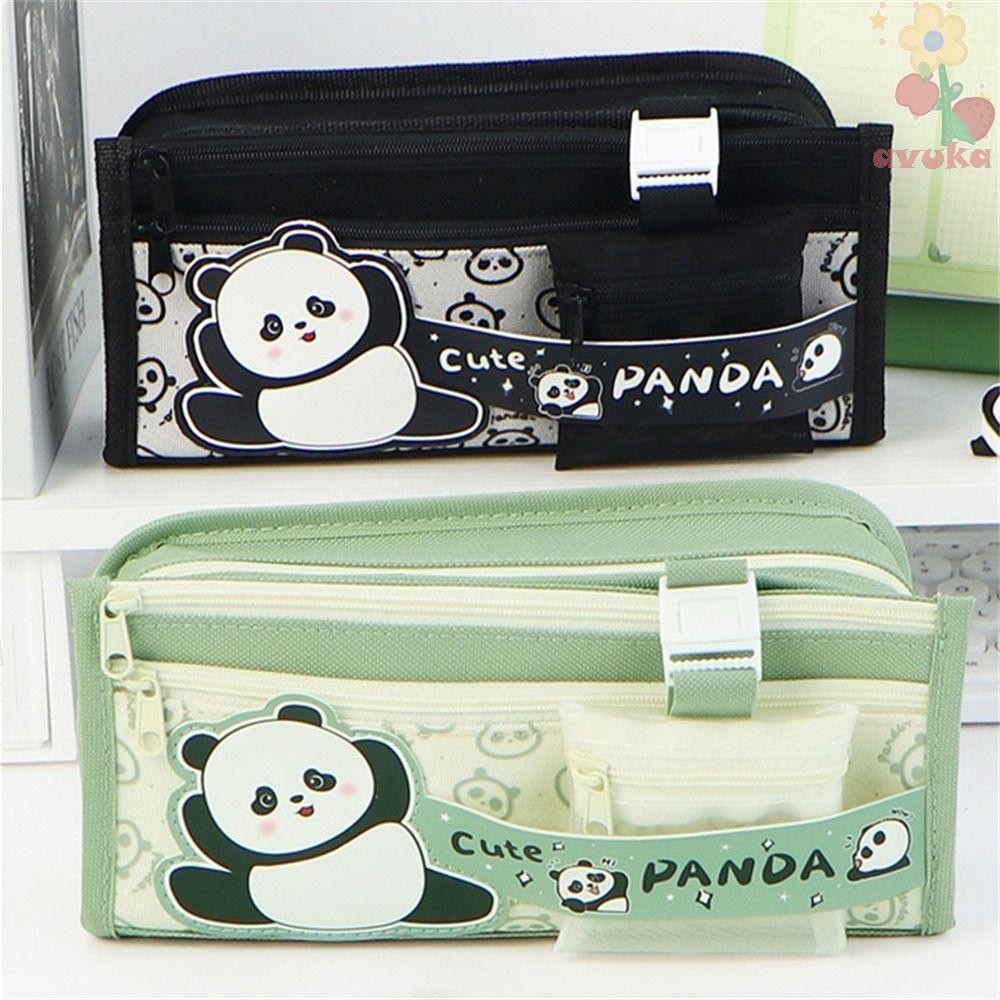 AVUKA Panda Pencil Case, Large Storage Multi Layer Pen Box Bags, Girl ...